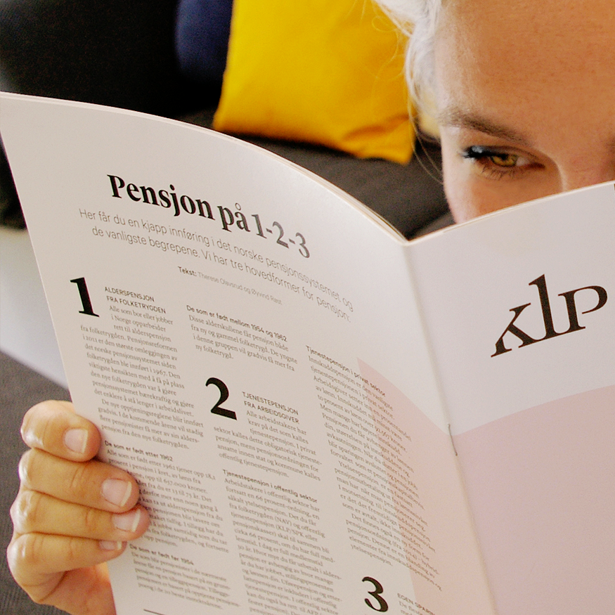 Rapport, KLP - Bardus Design; visuell, konseptuell, grafisk kommunikasjon